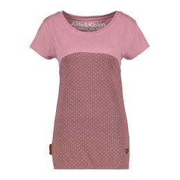 alife and kickin Rundhalsshirt ALIFE & KICKIN "Damen ClariceAK Shirt", Damen, Gr. S, lila (plum), 65% Baumwolle, 35% Polyester, Shirts Rundhalsshirt