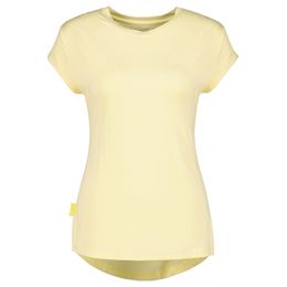 alife and kickin Rundhalsshirt ALIFE & KICKIN "Damen MimmyAK A T-Shirt", Damen, Gr. L, gelb (lemonade), 95% Viskose, 5% Elasthan, Shirts Rundhalsshirt