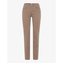Brax Damen Five-Pocket-Hose Style MARY TAUPE, hellbraun, Gr. 34