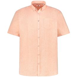 Herren Gro&szlig;e Gr&ouml;&szlig;en | Pfundskerl Freizeithemd aus Leinen Farbe orange Gr&ouml;&szlig;e: XXL