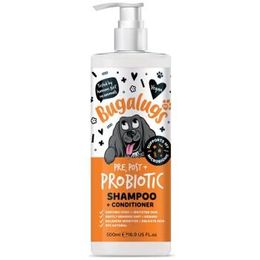 Bugalugs Probiotic Hundeshampoo mit Pr&auml;-, Pro- & Postbiotika &ndash; Sanfte Haut- und Fellpflege f&uuml;r Hunde