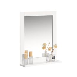 sobuy Badspiegel, Wei&szlig;, Holzwerkstoff, 40x50x10 cm, Badezimmer, Badezimmerspiegel, Badspiegel