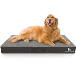 Knuffelwuff orthop&auml;dische Hundematte Ellenie aus Teddymaterial und Velours grau XXL