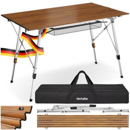 TecTake&reg; Aluminium Campingtisch, faltbar, h&ouml;henverstellbar, 120 x 70,5 x 58 &ndash; 79 cm