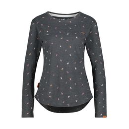 alife and kickin Langarmshirt ALIFE & KICKIN "Damen LeaAK B", Damen, Gr. M, grau (moonless), 60% Baumwolle, 40% Polyester, Shirts Langarmshirt