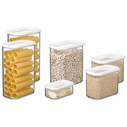 Vorratsdose Mepal "Vorratsdosen Modula 6er Set", wei&szlig;, B:2cm H:2cm L:2cm, Kunststoff, Lebensmittelaufbewahrungsbeh&auml;lter, Vorratsdose