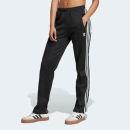 Sporthose adidas originals "BECKENBAUER", Damen, Gr. XS, N-Gr, schwarz (schwarz, normal, gr.), Obermaterial: 52% Baumwolle, 48% Polyester, Hosen Sporthose, Retro Style, der gerade Schnitt mit schmal zulaufenden Bein