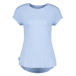 alife and kickin Rundhalsshirt ALIFE & KICKIN "Damen MimmyAK A T-Shirt", Damen, Gr. L, blau (frozen), 95% Viskose, 5% Elasthan, Shirts Rundhalsshirt