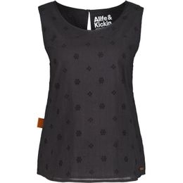 alife and kickin Blusentop ALIFE & KICKIN "Damen GiuliaAK A Kurzarmbluse, Bluse", Damen, Gr. L, moonless, 100% Baumwolle, Blusen Blusentop