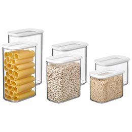 Vorratsdose Mepal "Vorratsdosen Modula 6er Set", wei&szlig;, B:2cm H:2cm L:2cm, Kunststoff, Lebensmittelaufbewahrungsbeh&auml;lter, Vorratsdose