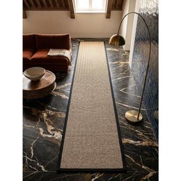 L&auml;ufer Jute Braun-Schwarz 60 x 600 cm - TRENT KADIMA DESIGN