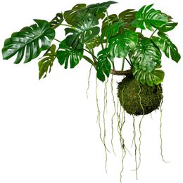 Kunstpflanze Creativ green "Splitphilodendron", gr&uuml;n, B:120cm H:80cm, Kunststoff, Kunstpflanzen, Kunstpflanze