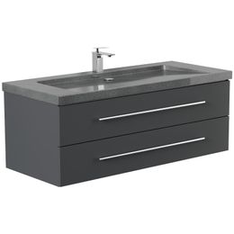 Posseik Badm&ouml;bel Granit G654 YAMO 130 cm 1 Hahnloch SoftClose in versch. Ausf&uuml;hrungen