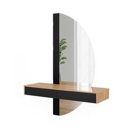 VICCO Schminktisch, Schwarz, Holzwerkstoff, 3 F&auml;cher, 2 Schubladen, Rechteckig,Rechteckig, 120x161.1x40 cm, Schlafzimmer, Schminktische
