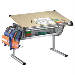Idimex Kinderschreibtisch, Buche, Holzwerkstoff, Metall, Mode, 114x90x60 cm, Arbeitszimmer, Schreibtische, Jugend- & Kinderschreibtische