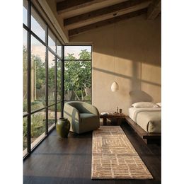 L&auml;ufer geometrisch Senfgelb 80 x 300 cm - ARLEN KADIMA DESIGN
