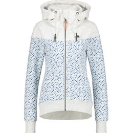 alife and kickin Kapuzensweatjacke ALIFE & KICKIN "Damen PalinaAK Kapuzensweatjacke, Sweatjacke", Damen, Gr. L, blau (cloudy), 50% Baumwolle, 50% Polyester, Sweatjacken