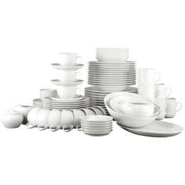 Geschirr-Set Seltmann Weiden "Kombiservice Rondo Liane 84er Set wei&szlig;", wei&szlig;, 84, Porzellan, Geschirr-Sets, Geschirr-Set, Sp&uuml;lmaschinengeeignet, Mikrowellengeeignet, Ofenfest, Salamandergeeignet, K&uuml;hlschrankgeeignet, Gefrierschrankgeeignet