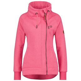 alife and kickin Sweatjacke ALIFE & KICKIN "Damen MerylAK Sweatjacke", Damen, Gr. M, rosa (flamingo), 50% Baumwolle, 50% Polyester, Sweatjacken Sweatjacke