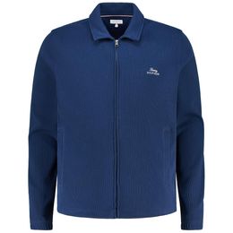 Herren Gro&szlig;e Gr&ouml;&szlig;en | Tommy Hilfiger Strickjacke mit Label-Print Farbe dunkelblau Gr&ouml;&szlig;e: 5XL