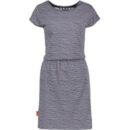 alife and kickin Blusenkleid ALIFE & KICKIN "Damen ShannaAK Sommerkleid, Kleid", Damen, Gr. M, Normalgr&ouml;&szlig;en, blau (marine melange), 65% Baumwolle, 35% Polyester, Kleider Blusenkleid