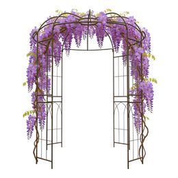 Relaxdays Rosenpavillon, Kupfer, Metall, 211x275x211 cm, Gartenzubeh&ouml;r, Gartendeko