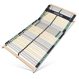 Sleepneo Lattenrost, Braun, Holz, Teilmassiv,Buche, Birke, 80x200 cm, Hergestellt in Deutschland, bewegliche Leistenlagerung, Federholzleisten verleimt, Federleisten mit Triokappen, individuelle Liegeh&auml;rteeinstellung, Mittelgurt, verstellbar, Schlafzimmer, Lattenroste