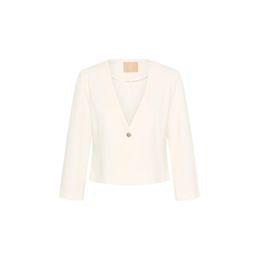 Blusenblazer Culture "Blazer CUpiil", Damen, Gr. 42, wei&szlig; (spring gardenia), Obermaterial: 74% Polyester PES. 22% Viskose CV. 4% Elasthan EL., Blazer Blusenblazer