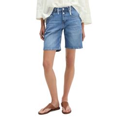 Marc O'Polo Shorts MARC O'POLO "aus weichem Organic Cotton-Lyocell-Stretch", Damen, Gr. 29, Normalgr&ouml;&szlig;en, light blau, Denim/Jeans, Obermaterial: 82% Baumwolle, 13% Lyocell, 4% Elastomultiester, 1% Elasthan, unifarben, loose fit kurz, Hosen Shorts