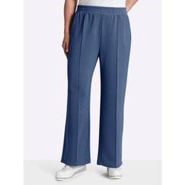Jerseyhose Casual Looks, Damen, Gr. 40, Normalgr&ouml;&szlig;en, jeansblau, 50% Modal, 44% Polyester, 6% Elasthan, unifarben, Hosen Jerseyhose