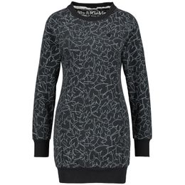 alife and kickin Sweatkleid ALIFE & KICKIN "Damen DeliaAK Sweatkleid, Kleid", Damen, Gr. L, Normalgr&ouml;&szlig;en, schwarz, 50% Baumwolle, 50% Polyester, Kleider Sweatkleid