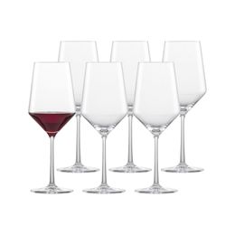 Rotweinglas ZWIESEL GLAS "Cabernet Rotweingl&auml;ser Pure 540 ml 6er Set transparent", bunt (transparent), 6 tlg., Glas, Trinkgef&auml;&szlig;e, Rotweinglas