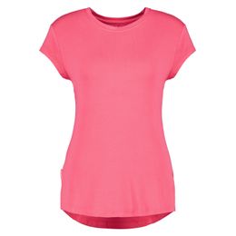 alife and kickin Rundhalsshirt ALIFE & KICKIN "Damen MimmyAK A T-Shirt", Damen, Gr. L, rosa (flamingo), 95% Viskose, 5% Elasthan, Shirts Rundhalsshirt