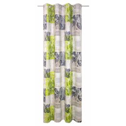 Vorhang WIRTH "JOLANDA" Gr. 1, gr&uuml;n, B:145cm H:150cm, Polyester, Gardinen