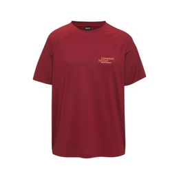 Kurzarmshirt Bench., Jungen, Gr. L (52/54), rot (bordeaux), Netz, Obermaterial: 89% Polyester, 11% Elasthan, bedruckt, unifarben, bequem h&uuml;ftlang, Rundhals, Raglan&auml;rmel abgesteppt, Shirts, mit sportlichem Motivdruck