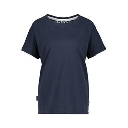 alife and kickin Rundhalsshirt ALIFE & KICKIN "Damen DiniAK Shirt", Damen, Gr. L, blau (marine), 60% Baumwolle, 40% Polyester, Shirts Rundhalsshirt