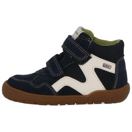 Klettschuh Lurchi "Jarven Barefoot-TEX", Kinder, Gr. 31, navy, wei&szlig;, Lederimitat, Veloursleder, Schuhe Klettschuh, Klettboots mit TEX, Gr&ouml;&szlig;enschablone zum Download
