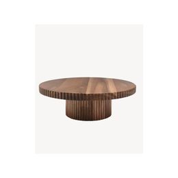 Akazie Stripe Tortenplatte mit Fu&szlig; aus Akazienholz - &oslash;30 x 10 cm