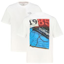 Herren Gro&szlig;e Gr&ouml;&szlig;en | Tommy Hilfiger T-Shirt mit Print auf Vorder- und R&uuml;ckseite Farbe wei&szlig; Gr&ouml;&szlig;e: 5XL