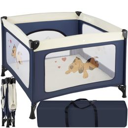TecTake&reg; Baby Laufstall, stabil und kompakt faltbar, mit atmungsaktivem Mesh-Gewebe, 105 x 105 x 78 cm