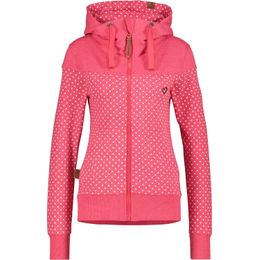 alife and kickin Kapuzensweatjacke ALIFE & KICKIN "Damen PalinaAK B Kapuzensweatjacke, Sweatjacke", Damen, Gr. L, pink (fuchsia), 50% Baumwolle, 50% Polyester, Sweatjacken