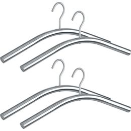 Kleiderb&uuml;gel Wenko "Modell Dry", silber (silberfarben), B:45cm H:2,2cm T:2,2cm, Edelstahl, Kleiderb&uuml;gel, Kleiderb&uuml;gel, B&uuml;gel aus rostfreiem Edelstahl, f&uuml;r Garderobe und Kleiderschrank