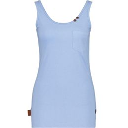 alife and kickin T-Shirt ALIFE & KICKIN "Damen JennyAK T-Shirt", Damen, Gr. XXL, blau (frozen), 60% Baumwolle, 40% Polyester, Shirts T-Shirt