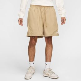 Shorts Nike Sportswear "Nike Club Men's Woven Flow Shorts", Herren, Gr. L, N-Gr, parachute beige, wei&szlig;, Web, Obermaterial: 100% Polyester, unifarben, kniefrei, Hosen Shorts, unifarbenes Design, sportlicher Stil, schnell trocknend, pflegeleicht