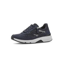 Keilsneaker ROLLINGSOFT, Damen, Gr. 40, blau, Veloursleder, Schuhe, Schn&uuml;rschuh, Halbschuh, Freizeitschuh mit Au&szlig;enrei&szlig;verschluss, G-Weite
