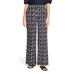 Schlupfhose Betty Barclay "Damen mit Eingrifftaschen", Damen, Gr. 36, Normalgr&ouml;&szlig;en, blau (dunkelblau, braun), Jersey, Obermaterial: 94% Polyester, 6% Elasthan, relaxed fit lang, Hosen Schlupfhose