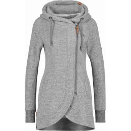 alife and kickin Kapuzensweatjacke ALIFE & KICKIN "Damen MaryAK A Kapuzensweatjacke, Sweatjacke", Damen, Gr. L, grau (steal), 50% Baumwolle, 50% Polyester, Sweatjacken