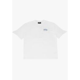 T-Shirt DROPSIZE "Dropsize HEAVY OVERSIZE DPSZE BACKPRINT T-SHIRT", Jungen, Gr. S, cream wei&szlig;, 100% Baumwolle, bedruckt, oversize, Rundhals, Shirts T-Shirt