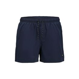 Jack & Jones Badeshorts JACK & JONES "Badeshorts SWIM SHORTS", Herren, Gr. S, N-Gr, blau (dunkelblau), Obermaterial: 100% Polyester PES., Badehosen Badeshorts