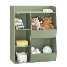 sobuy Kinderregal, Gr&uuml;n, Holzwerkstoff, 80x104x34 cm, Kinder- & Jugendzimmer, Kinderm&ouml;bel, Kinderregale